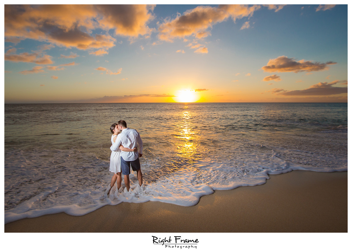 Sunset Beach Engagement Photography Oahu HI